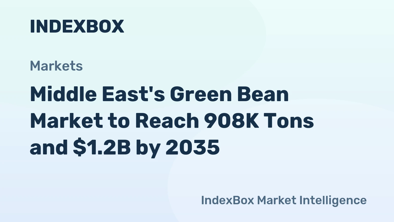 Middle East's Green Bean Market to Reach 908K Tons and $1.2B by 2035