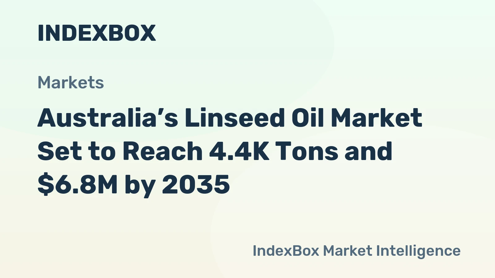 Australia’s Linseed Oil Market Set to Reach 4.4K Tons and $6.8M by 2035