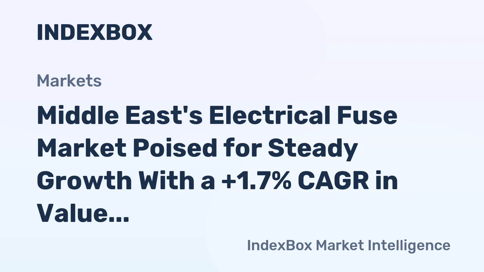 Middle East's Electrical Fuse Market Poised for Steady Growth With a +1.7% CAGR in Value