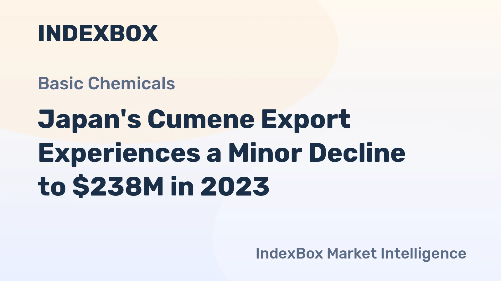Japan's Cumene Export Experiences a Minor Decline to $238M in 2023
