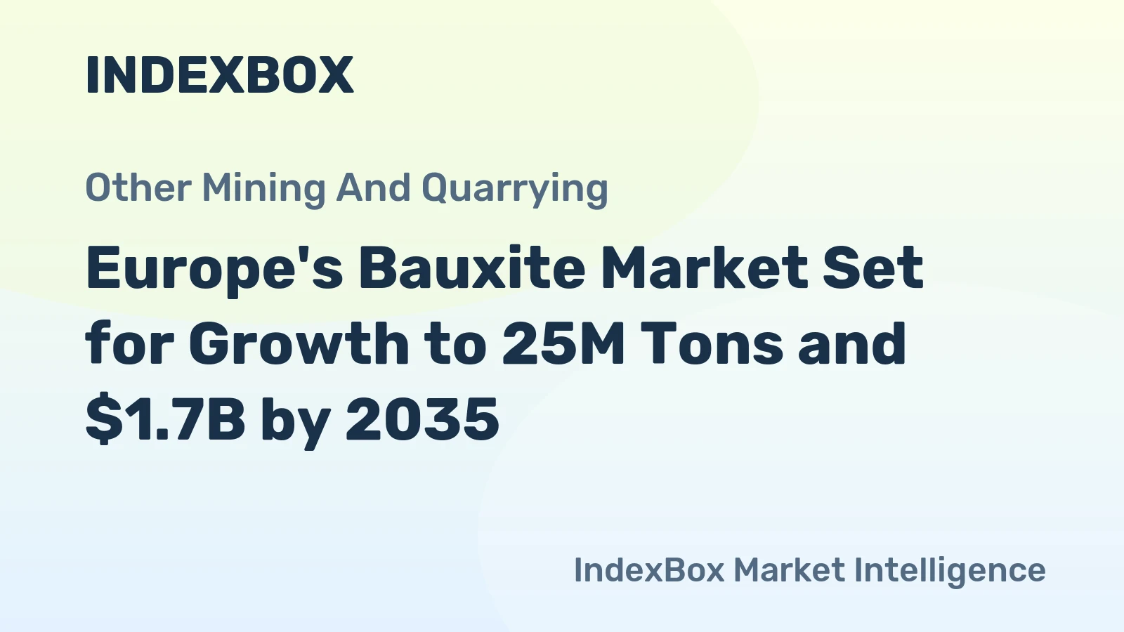 Europe's Bauxite Market Set for Growth to 25M Tons and $1.7B by 2035