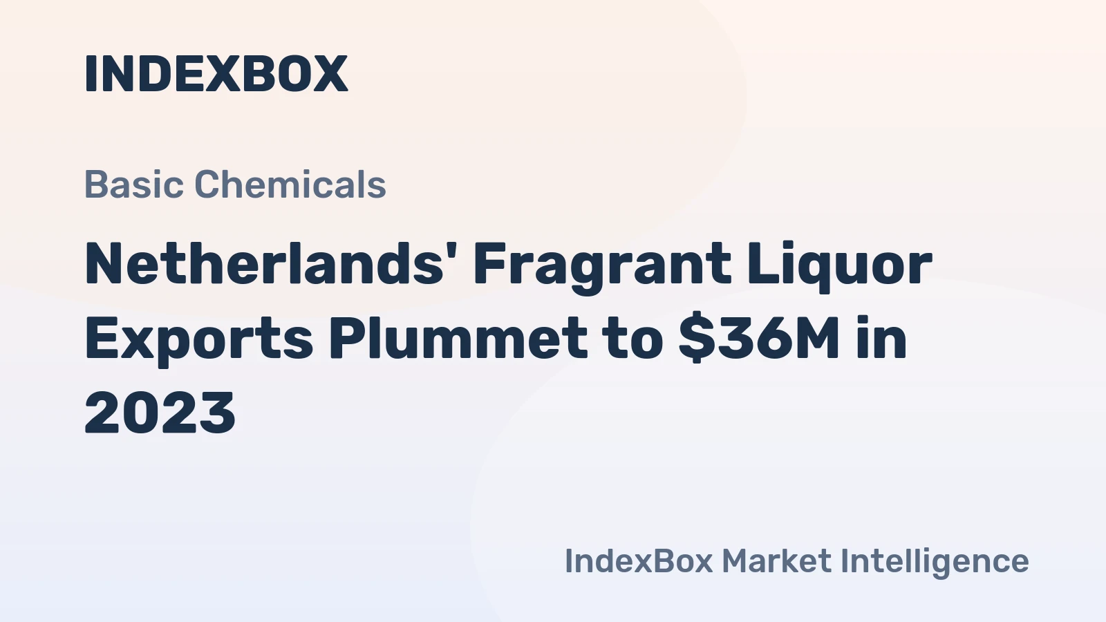 Netherlands' Fragrant Liquor Exports Plummet to $36M in 2023