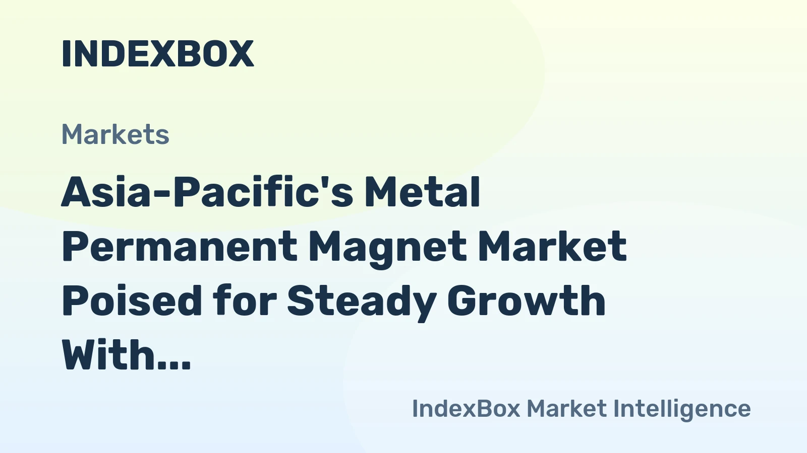 Asia-Pacific's Metal Permanent Magnet Market Poised for Steady Growth With 24% Volume CAGR Through 2035