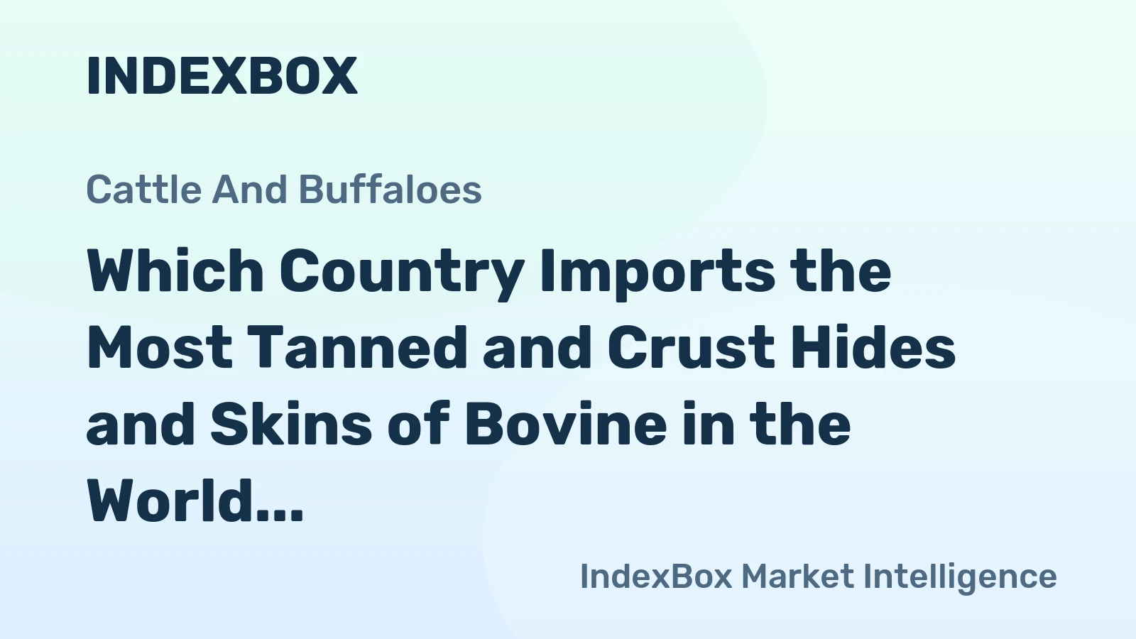 Which Country Imports the Most Tanned and Crust Hides and Skins of Bovine in the World?
