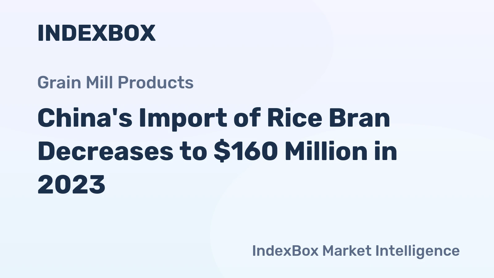 China's Import of Rice Bran Decreases to $160 Million in 2023