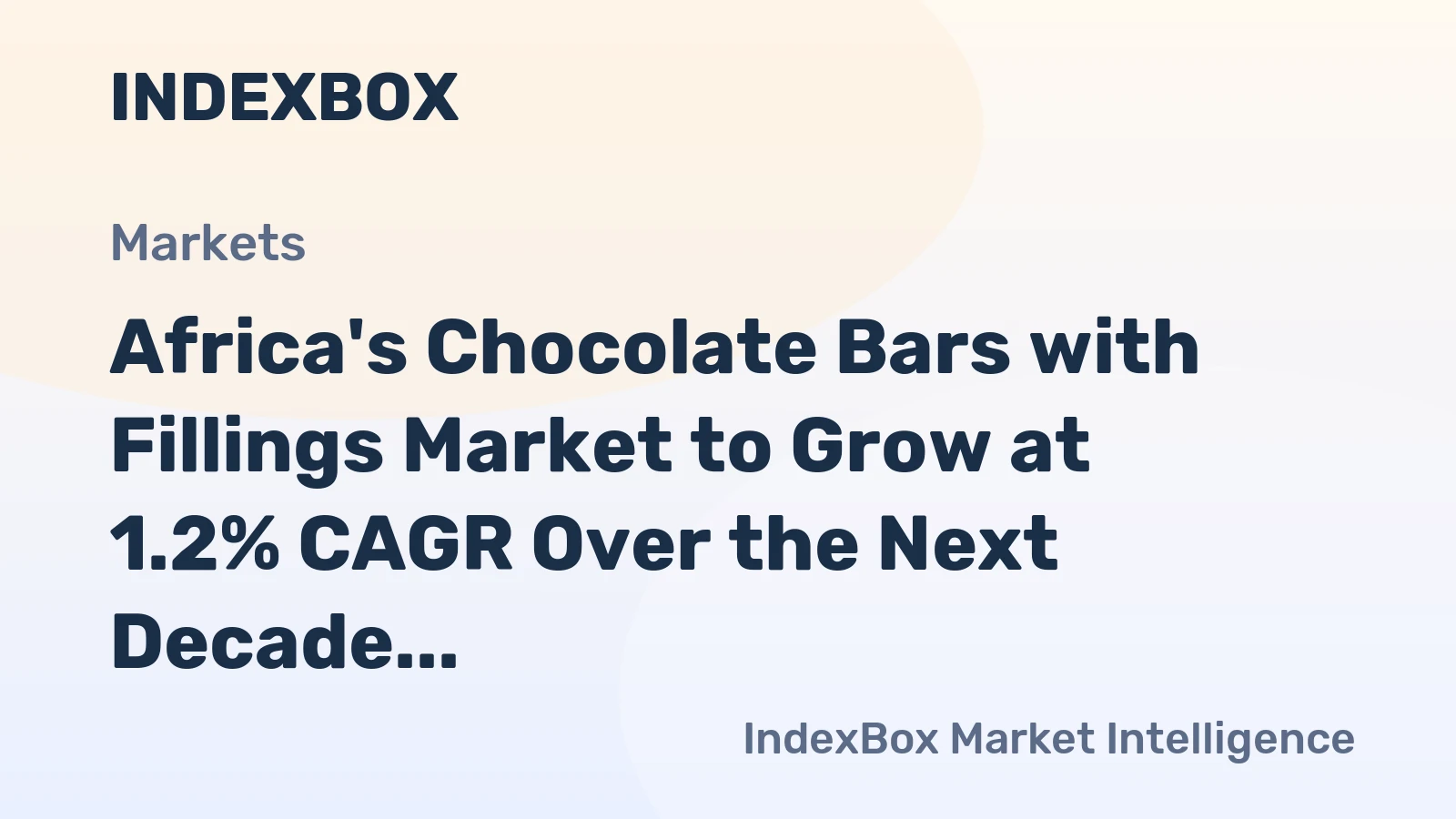 Africa's Chocolate Bars with Fillings Market to Grow at 1.2% CAGR Over the Next Decade
