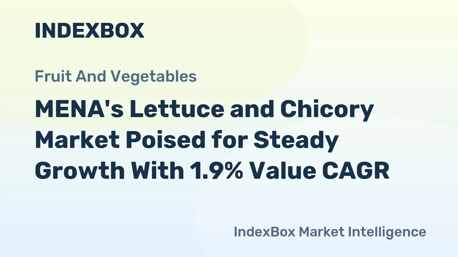 MENA's Lettuce and Chicory Market Poised for Steady Growth With 1.9% Value CAGR
