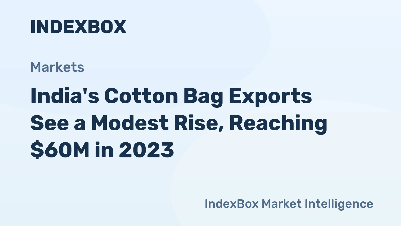 India's Cotton Bag Exports See a Modest Rise, Reaching $60M in 2023