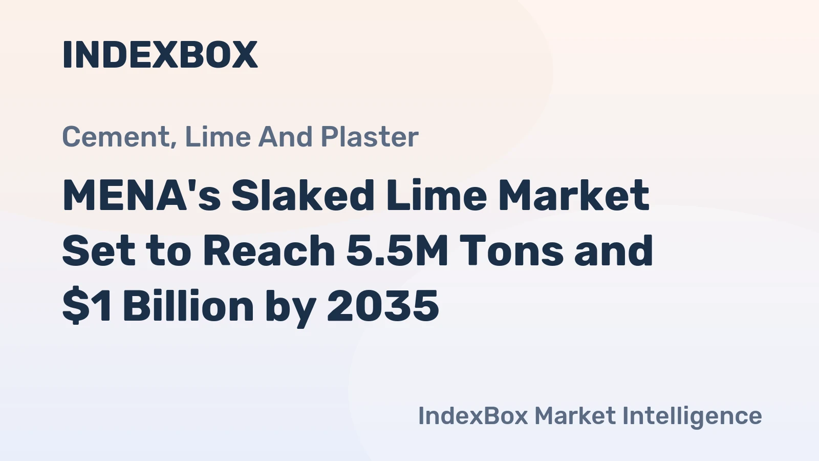MENA's Slaked Lime Market Set to Reach 5.5M Tons and $1 Billion by 2035