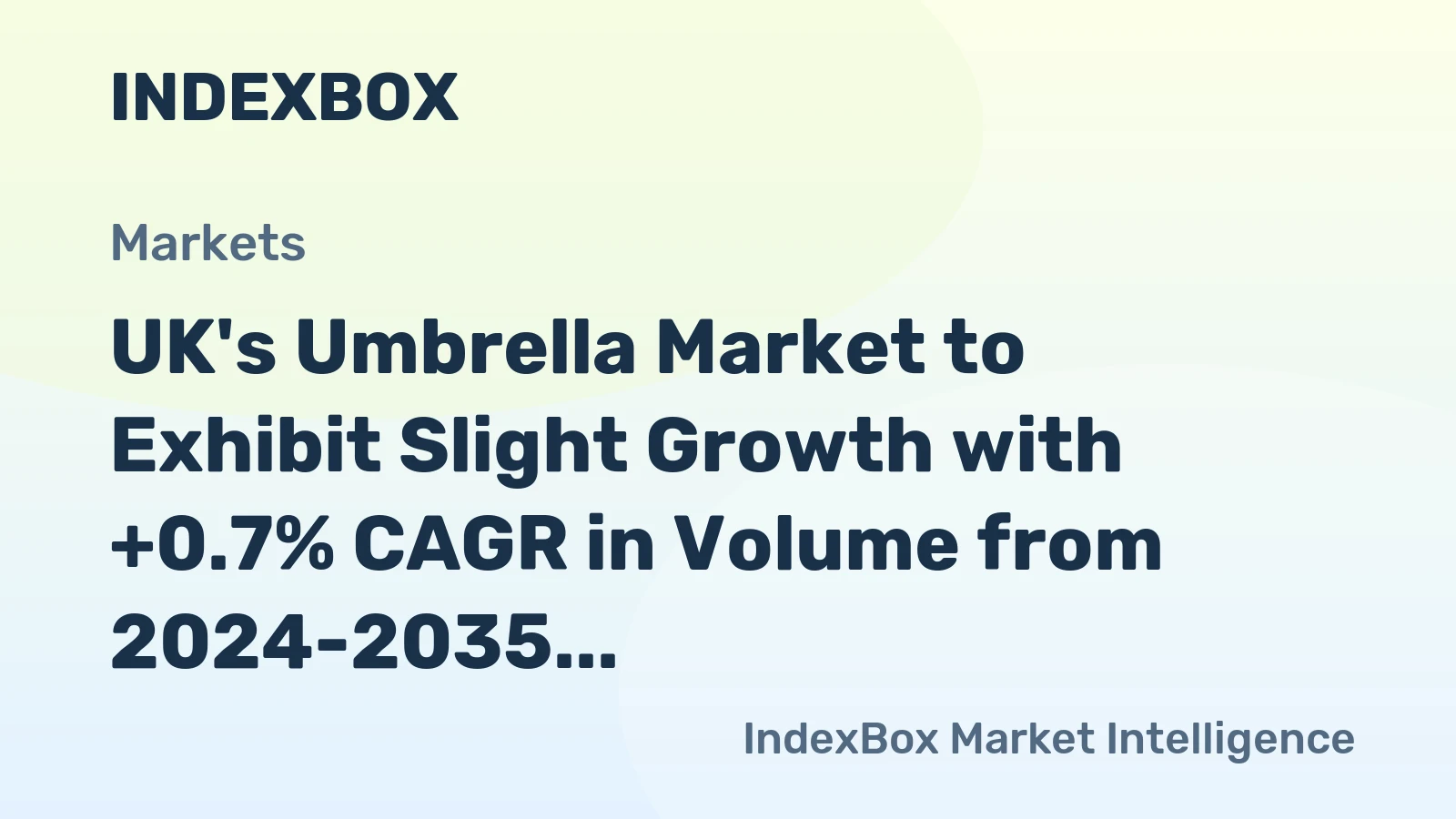 UK's Umbrella Market to Exhibit Slight Growth with +0.7% CAGR in Volume from 2024-2035
