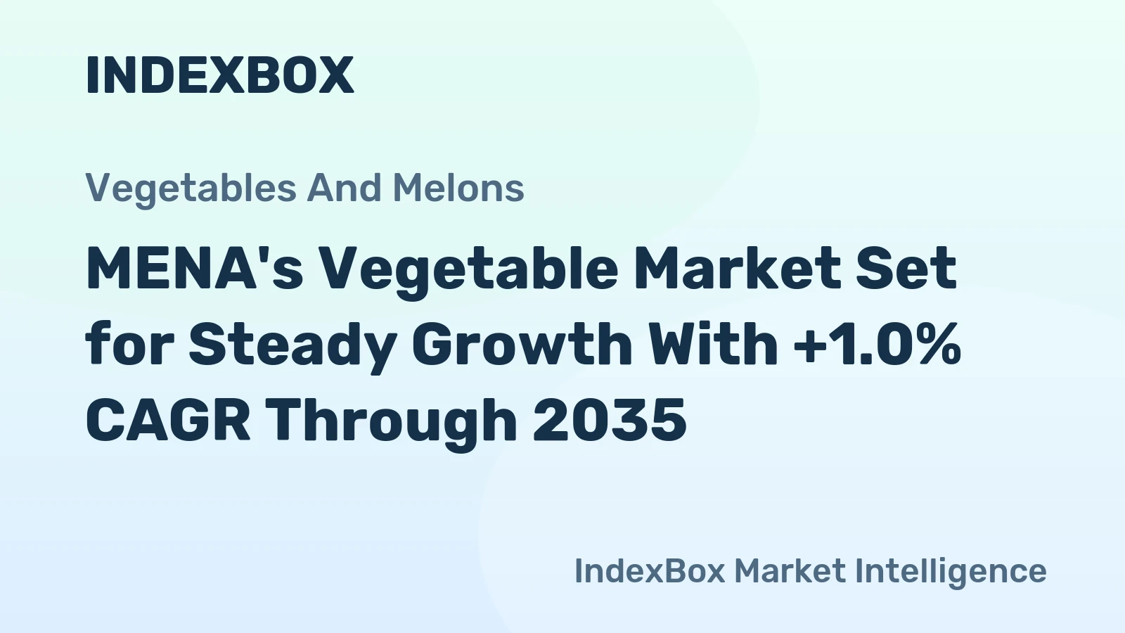 MENA's Vegetable Market Set for Steady Growth With +1.0% CAGR Through 2035