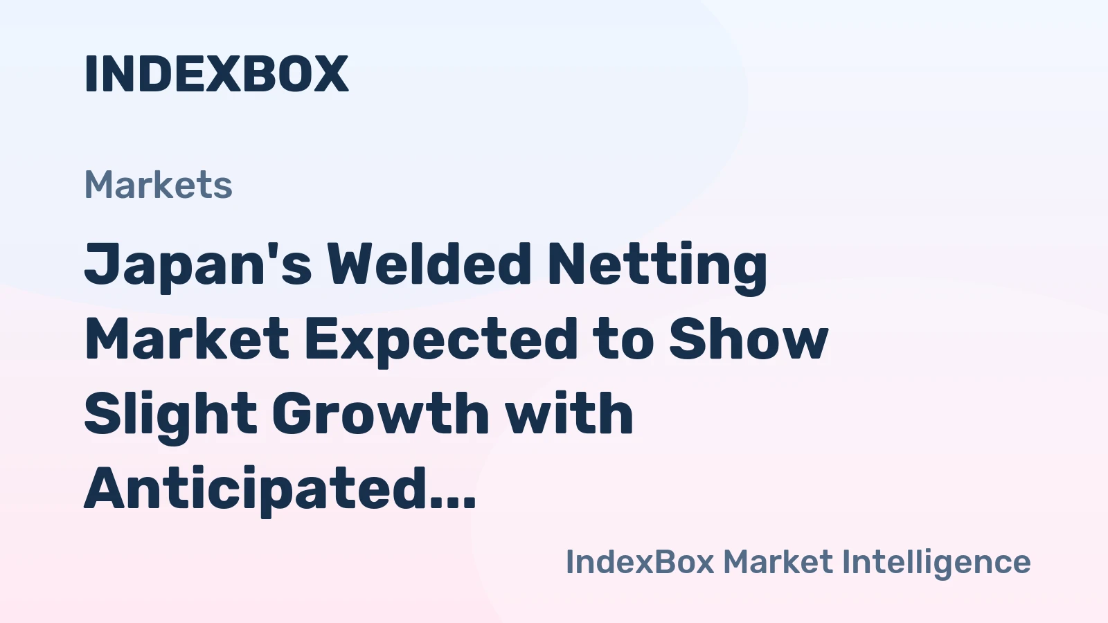 Japan's Welded Netting Market Expected to Show Slight Growth with Anticipated CAGR of +0.2% over 2024-2035 Period