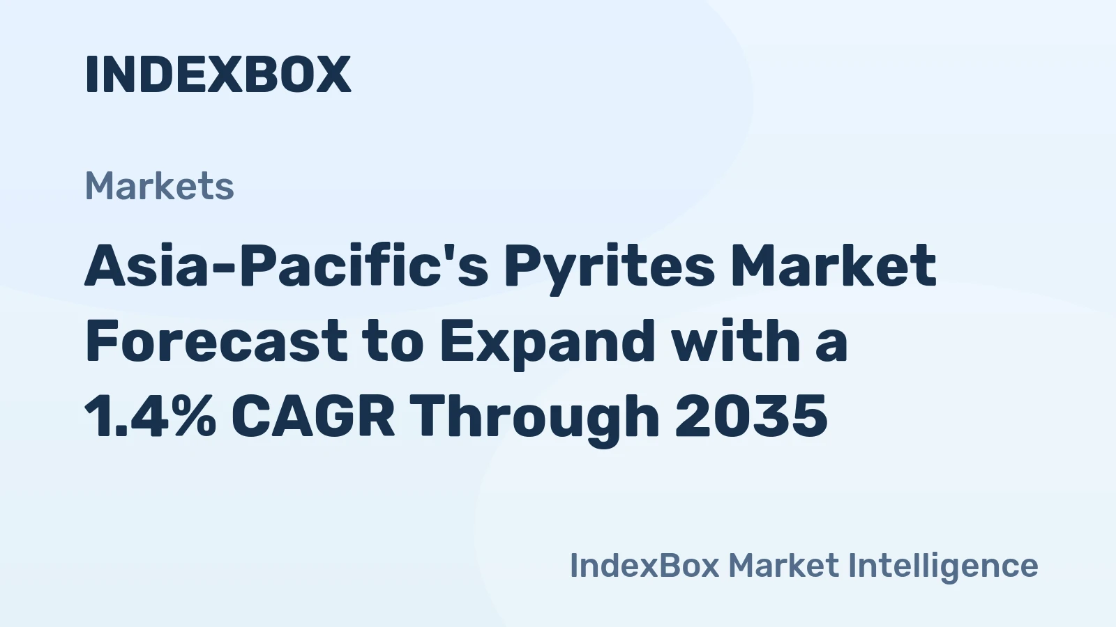 Asia-Pacific's Pyrites Market Forecast to Expand with a 1.4% CAGR Through 2035