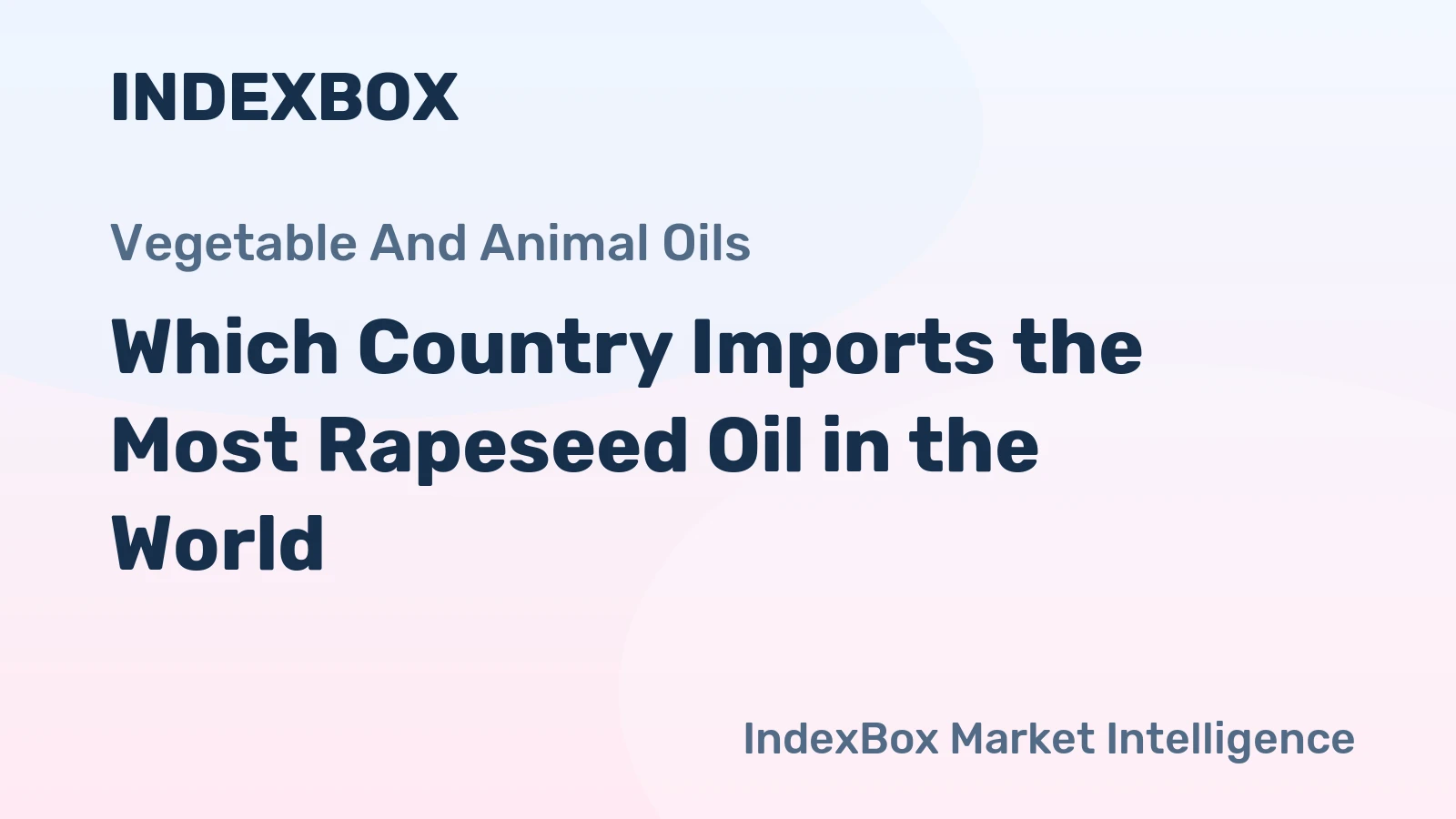 Which Country Imports the Most Rapeseed Oil in the World?