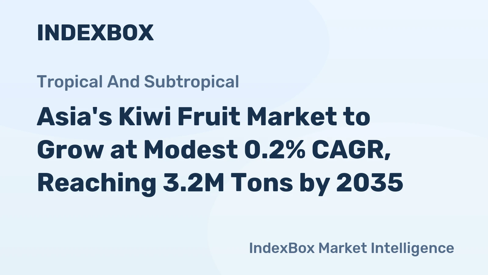 Asia's Kiwi Fruit Market to Grow at Modest 0.2% CAGR, Reaching 3.2M Tons by 2035