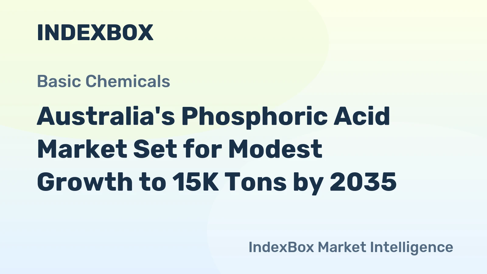 Australia's Phosphoric Acid Market Set for Modest Growth to 15K Tons by 2035