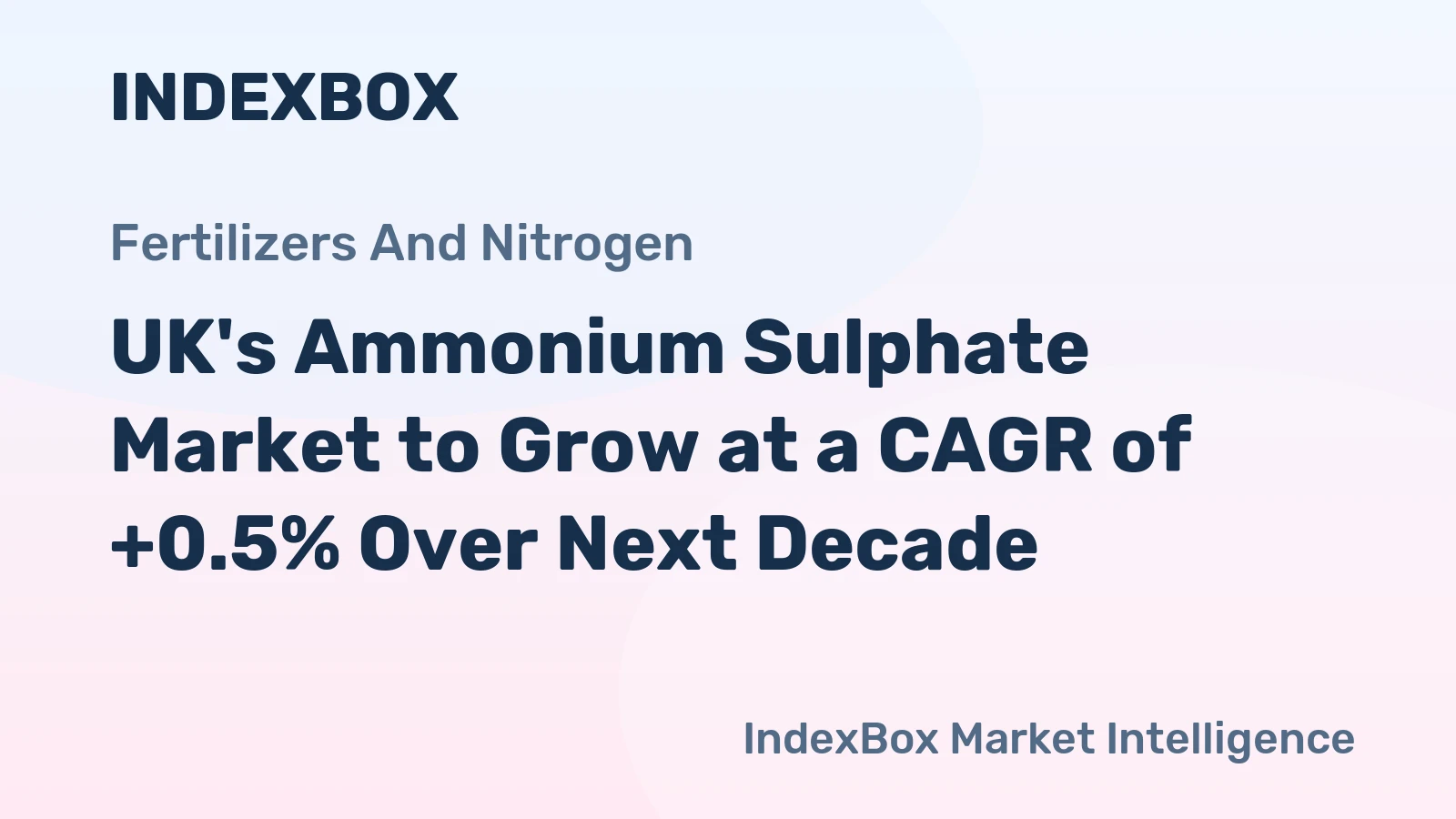UK's Ammonium Sulphate Market to Grow at a CAGR of +0.5% Over Next Decade