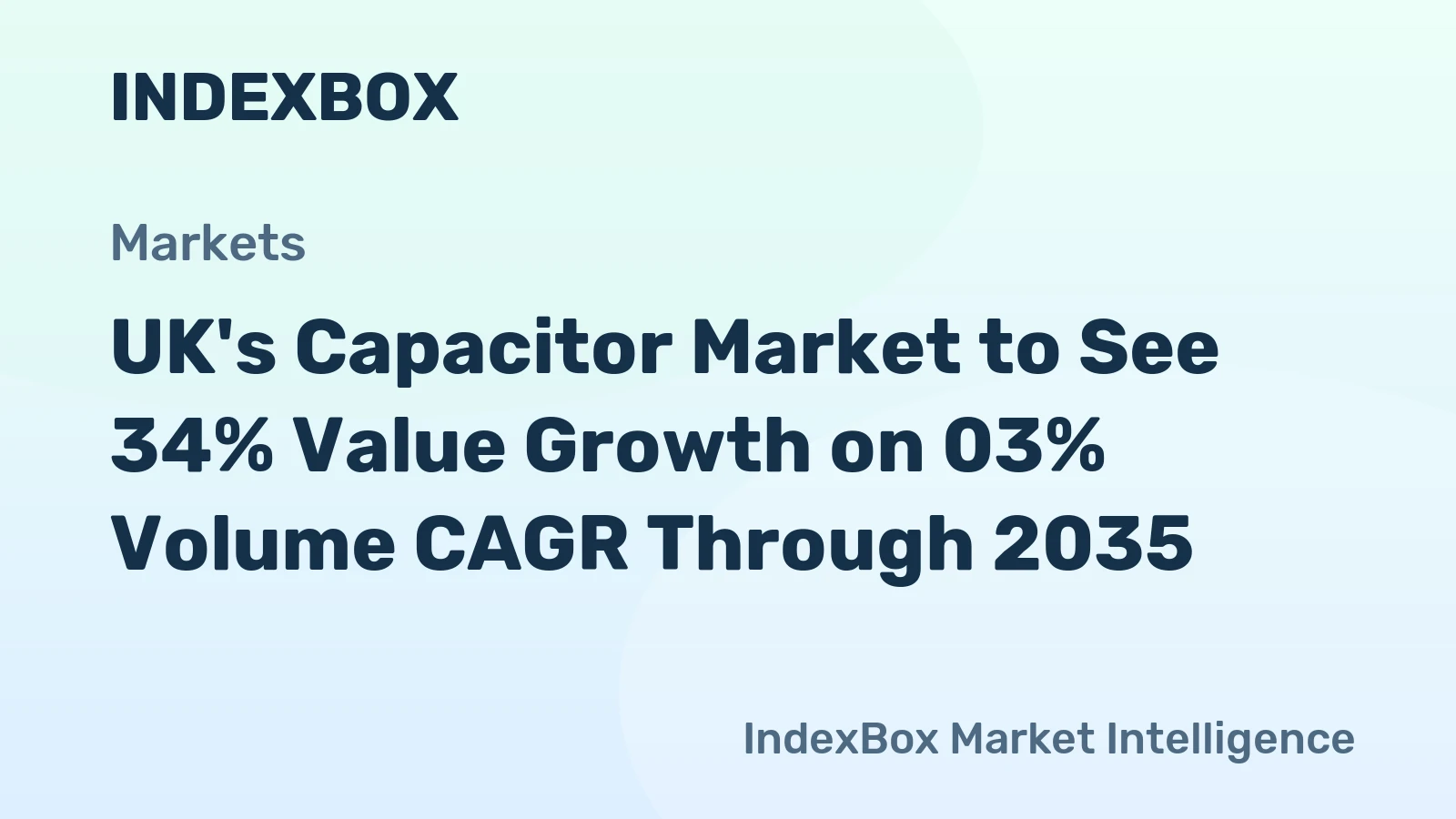 UK's Capacitor Market to See 34% Value Growth on 03% Volume CAGR Through 2035