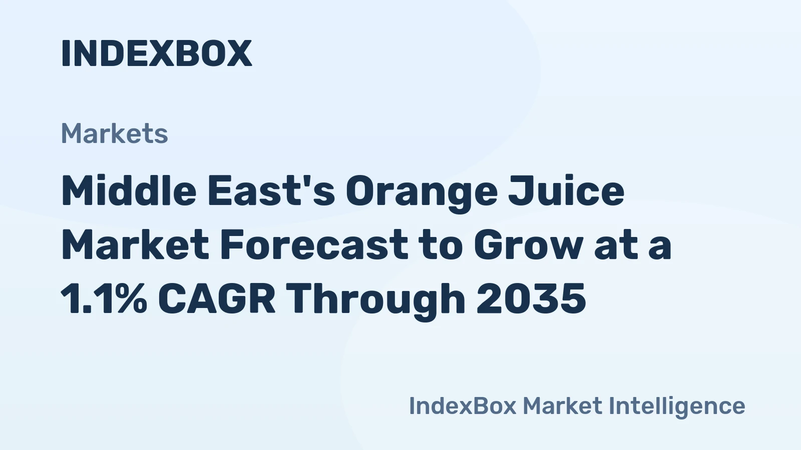 Middle East's Orange Juice Market Forecast to Grow at a 1.1% CAGR Through 2035