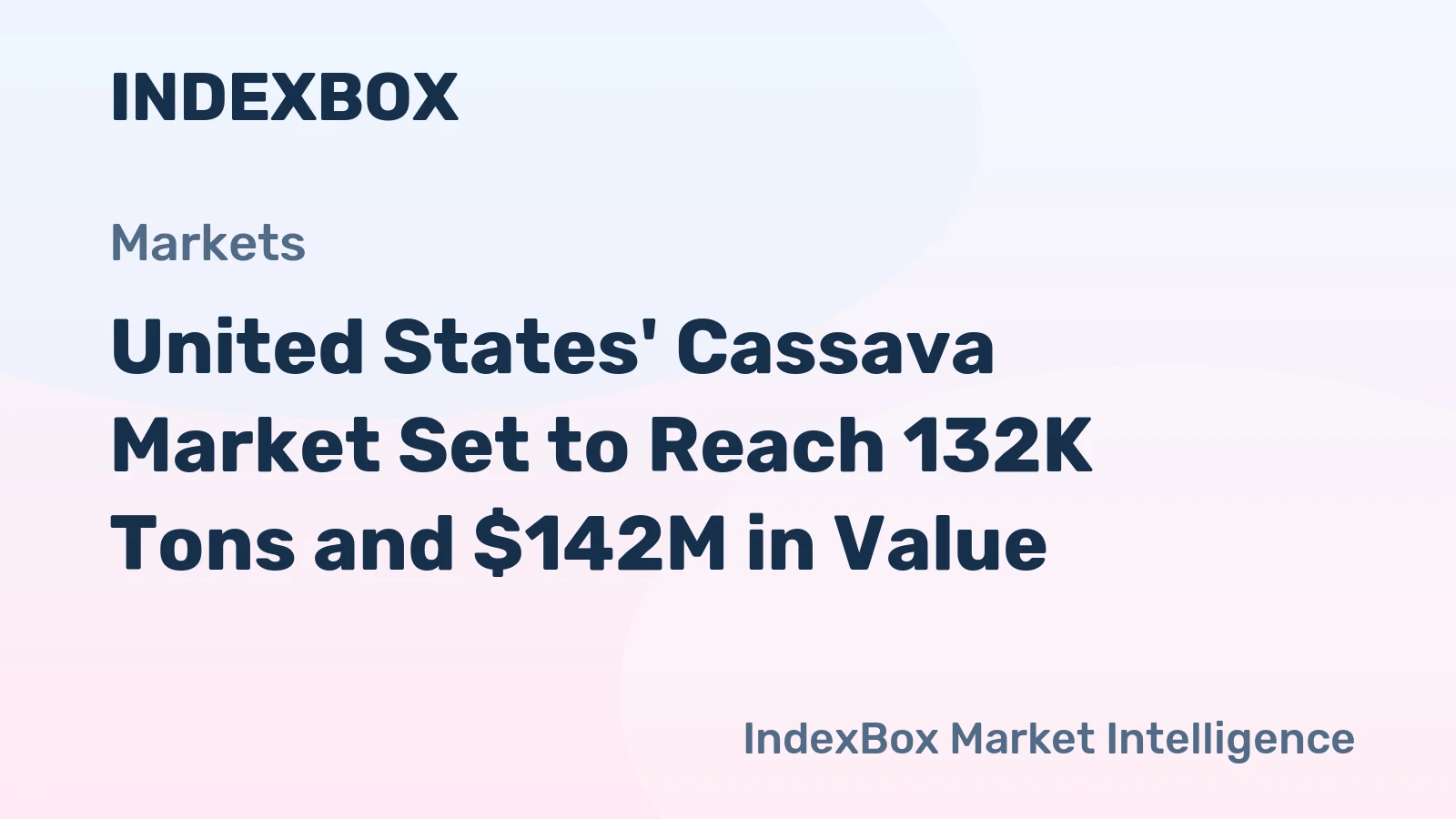 United States' Cassava Market Set to Reach 132K Tons and $142M in Value