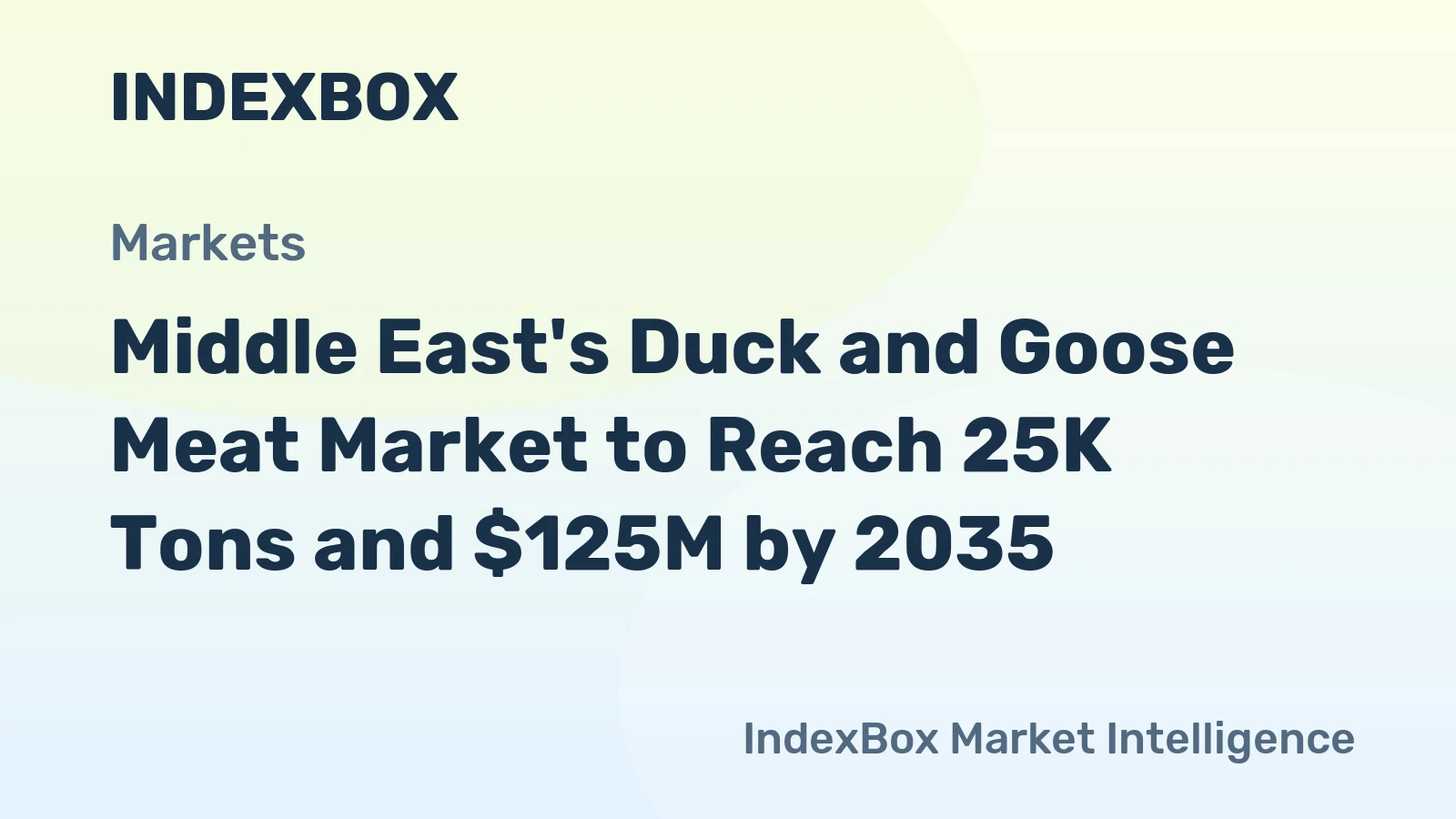 Middle East's Duck and Goose Meat Market to Reach 25K Tons and $125M by 2035