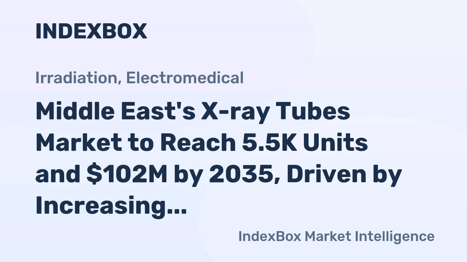 Middle East's X-ray Tubes Market to Reach 5.5K Units and $102M by 2035, Driven by Increasing Demand