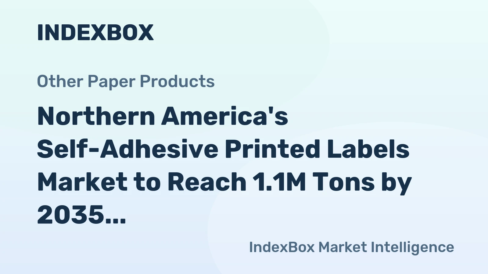 Northern America's Self-Adhesive Printed Labels Market to Reach 1.1M Tons by 2035, Valued at $13.7B