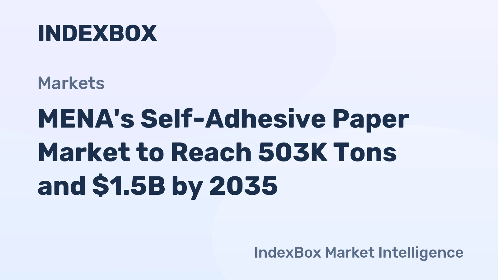 MENA's Self-Adhesive Paper Market to Reach 503K Tons and $1.5B by 2035