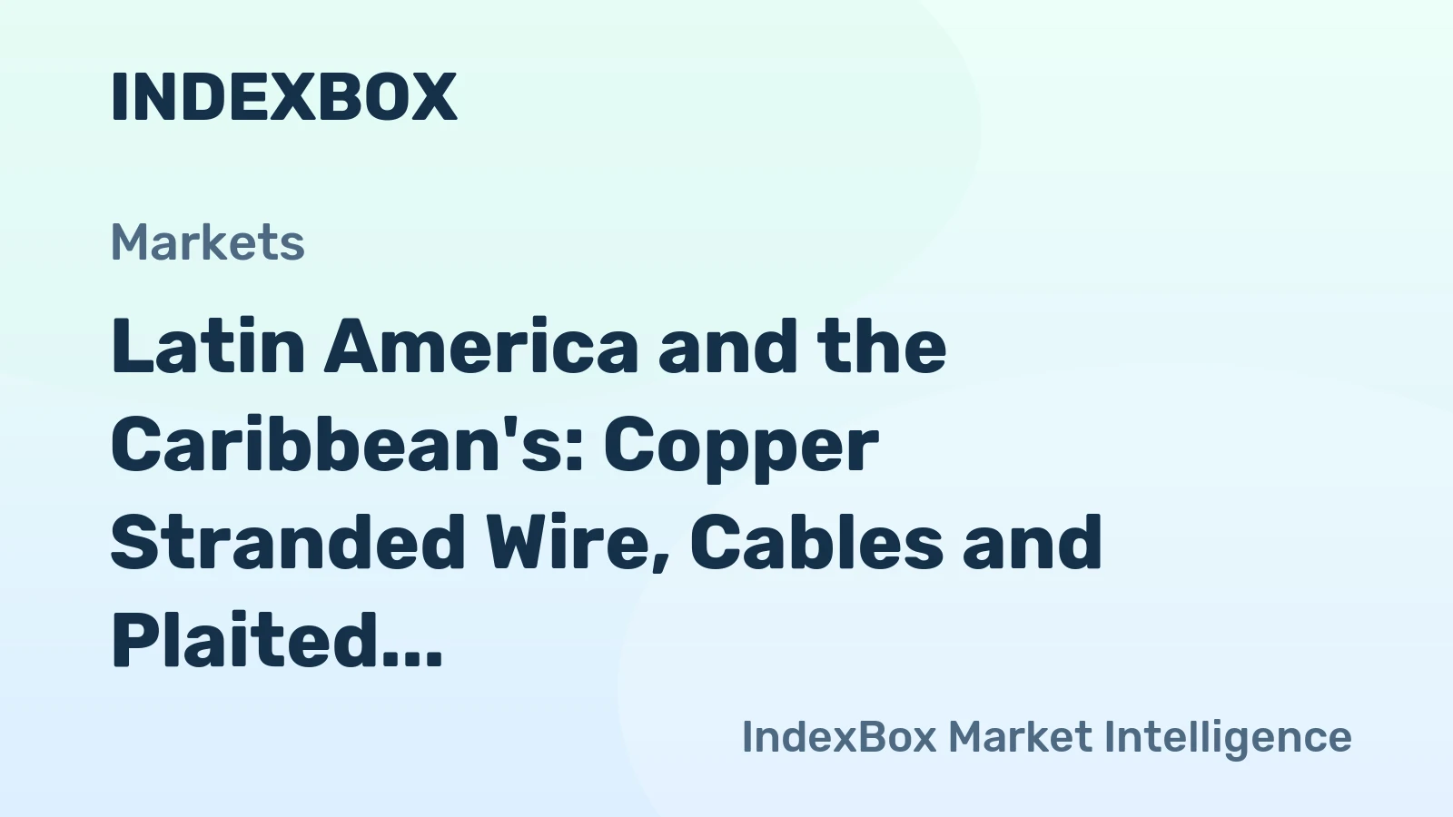 Latin America and the Caribbean's: Copper Stranded Wire, Cables and Plaited Bands market to grow at a modest CAGR of +1.0%, reaching 195K tons by 2035.