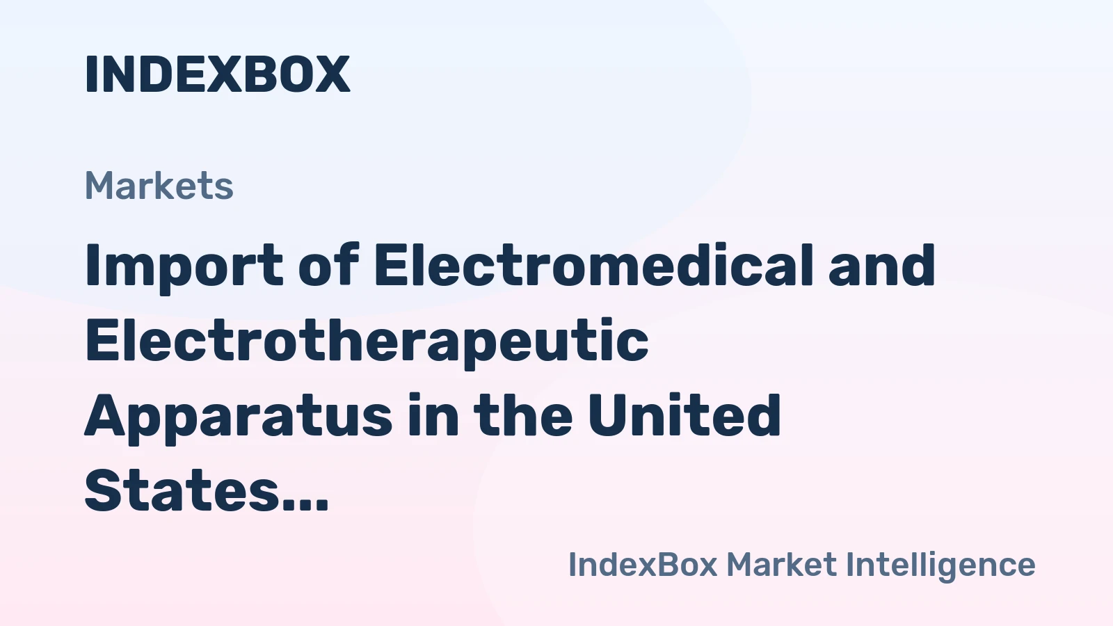 Import of Electromedical and Electrotherapeutic Apparatus in the United States Declines to $1.6B in December 2023