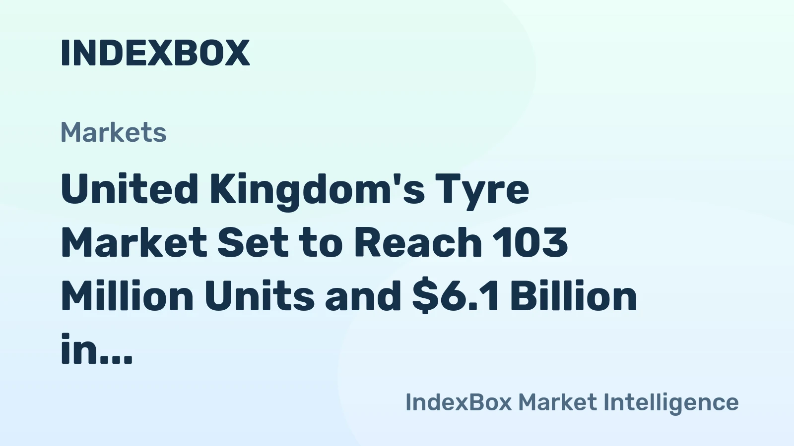 United Kingdom's Tyre Market Set to Reach 103 Million Units and $6.1 Billion in Value by 2035