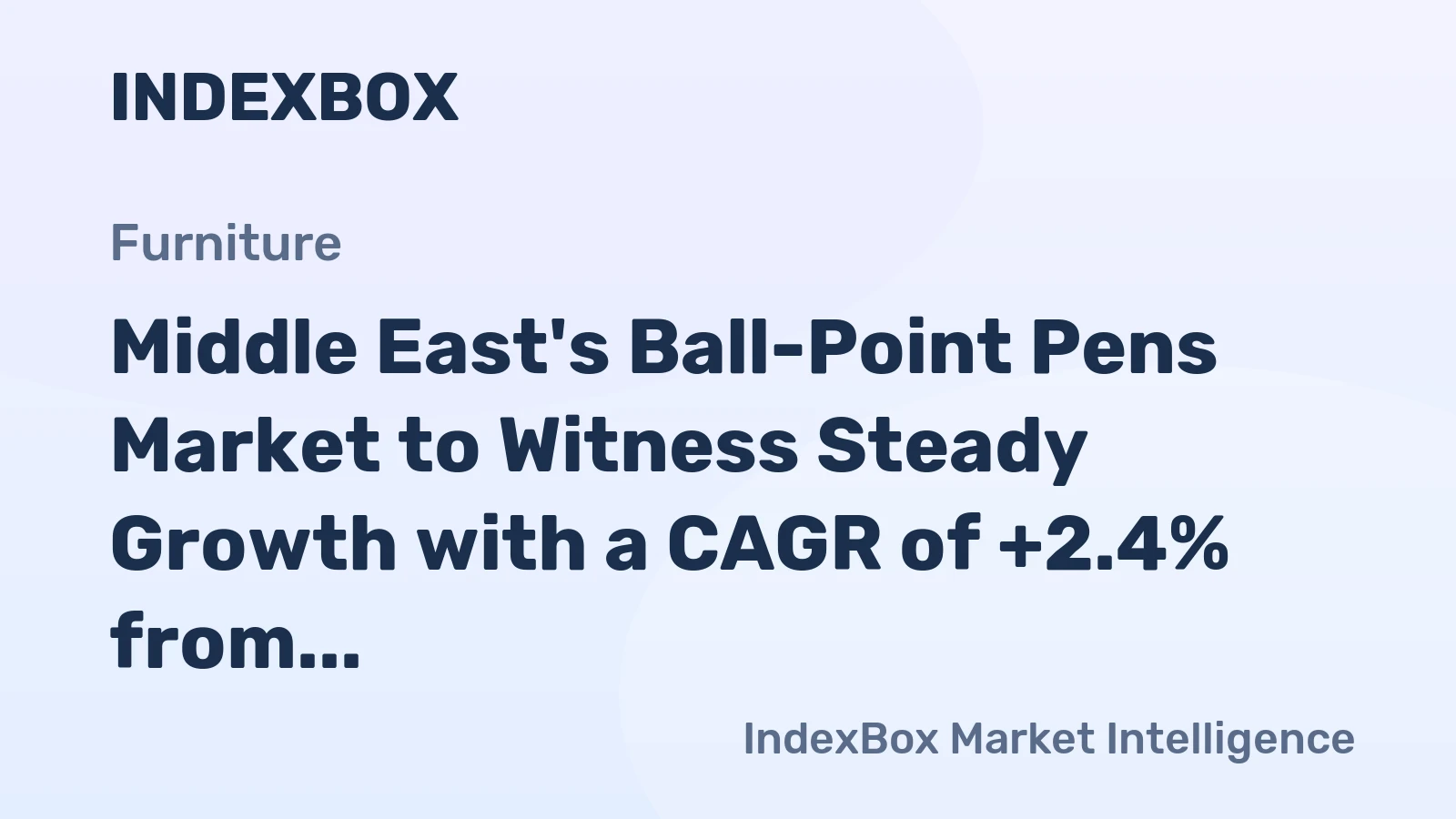 Middle East's Ball-Point Pens Market to Witness Steady Growth with a CAGR of +2.4% from 2024 to 2035
