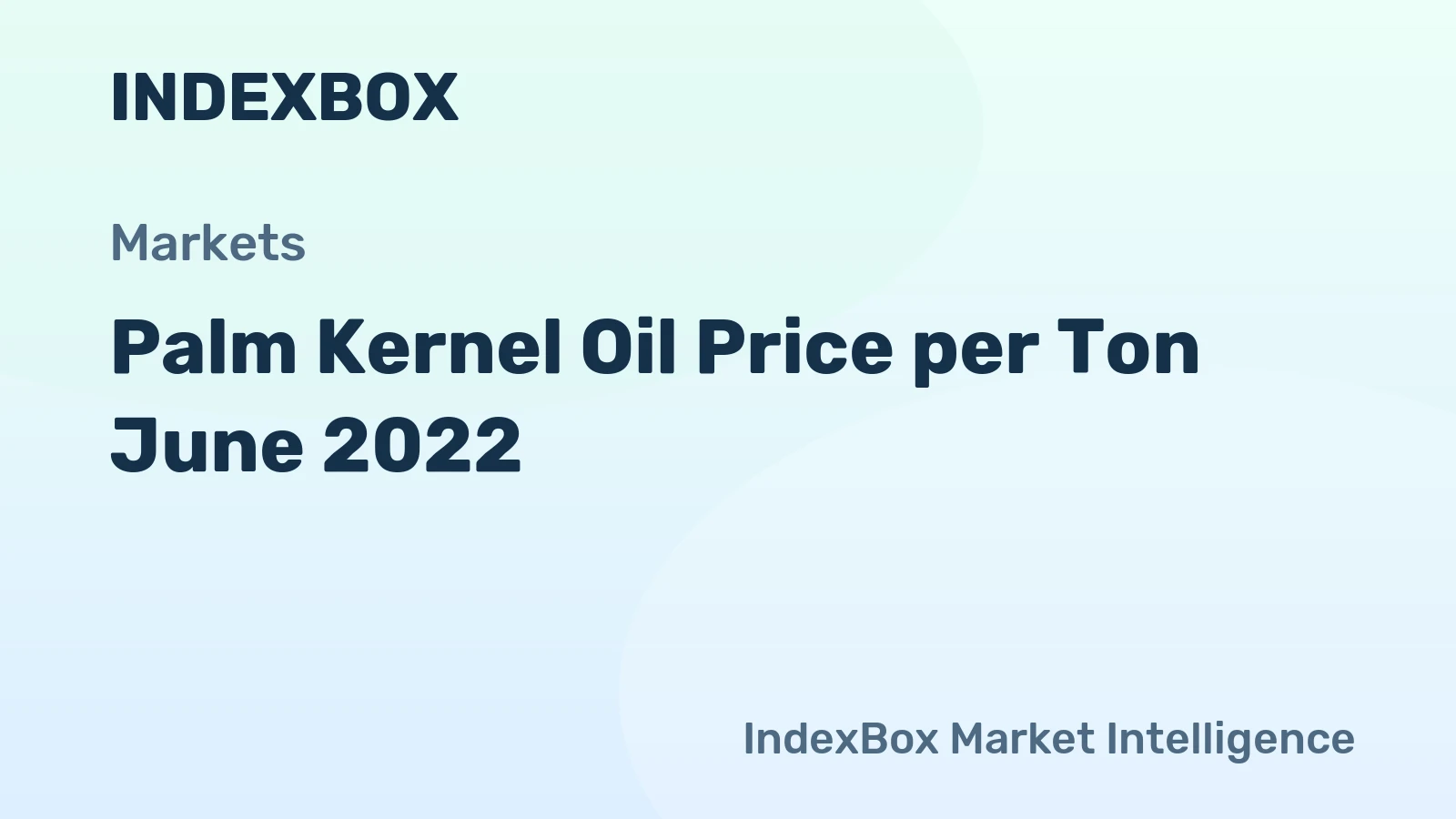 Palm Kernel Oil Price per Ton June 2022