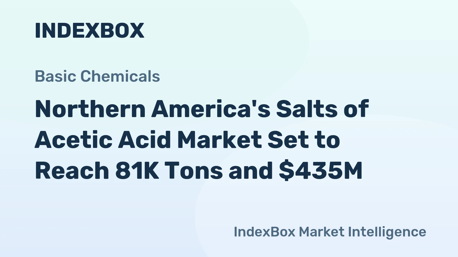 Northern America's Salts of Acetic Acid Market Set to Reach 81K Tons and $435M