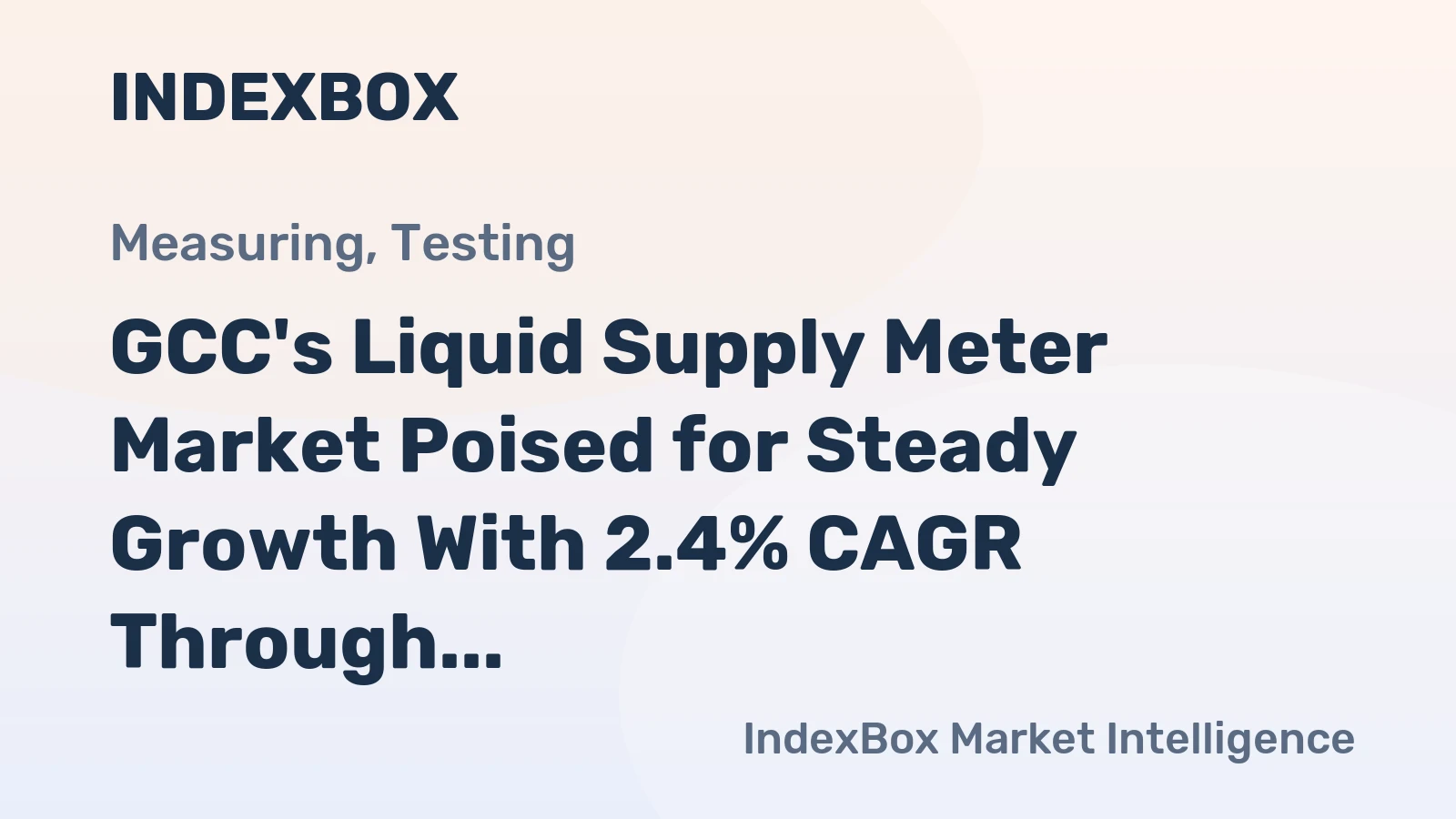 GCC's Liquid Supply Meter Market Poised for Steady Growth With 2.4% CAGR Through 2035