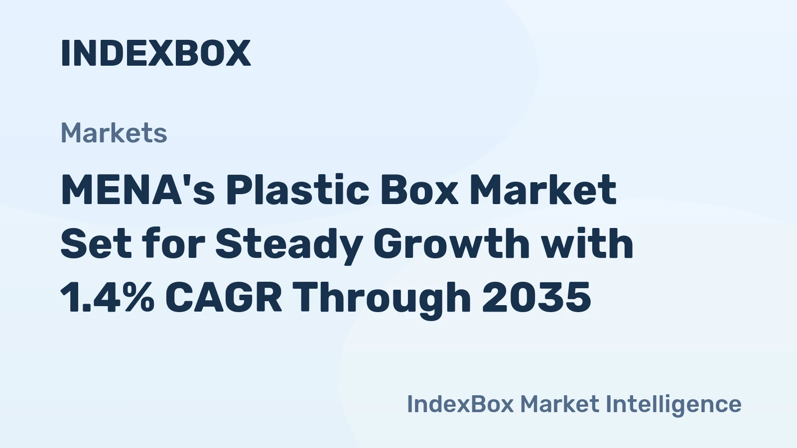MENA's Plastic Box Market Set for Steady Growth with 1.4% CAGR Through 2035