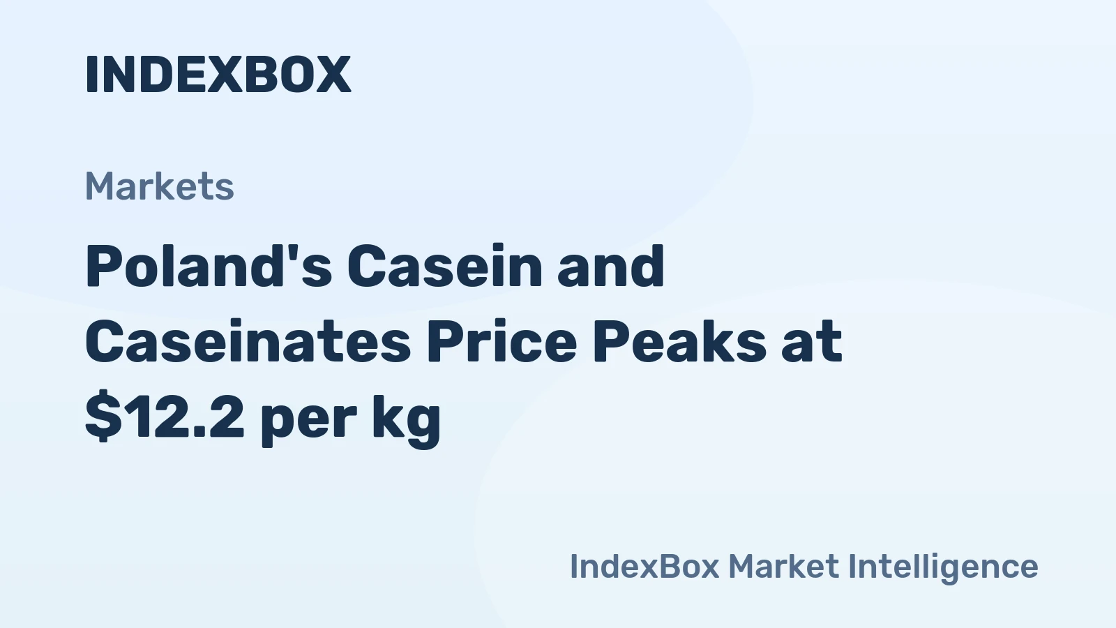 Poland's Casein and Caseinates Price Peaks at $12.2 per kg