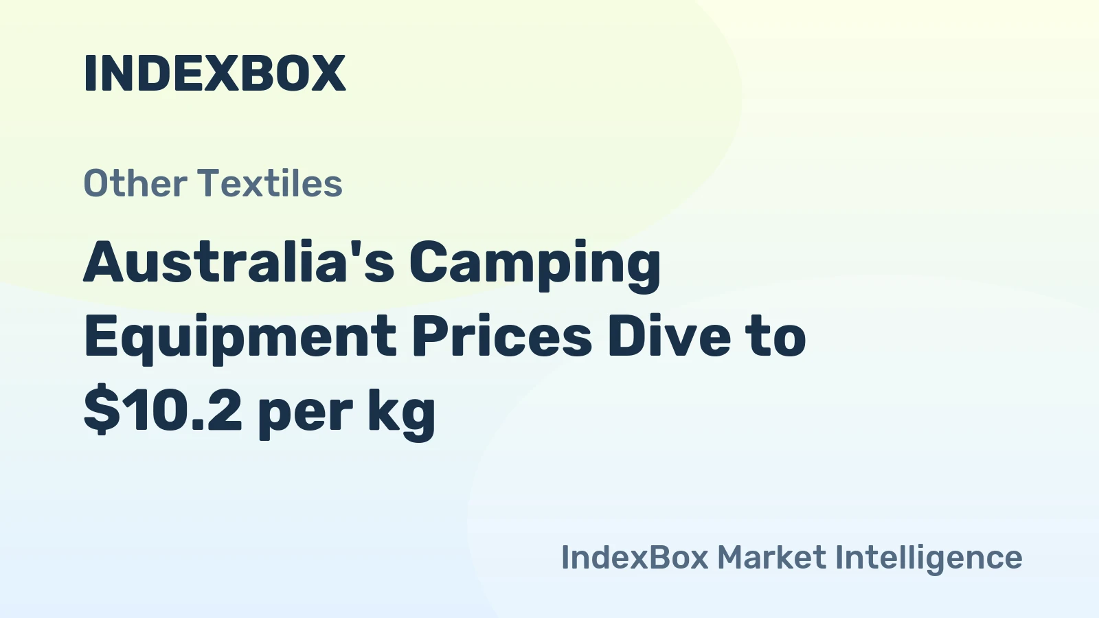 Australia's Camping Equipment Prices Dive to $10.2 per kg