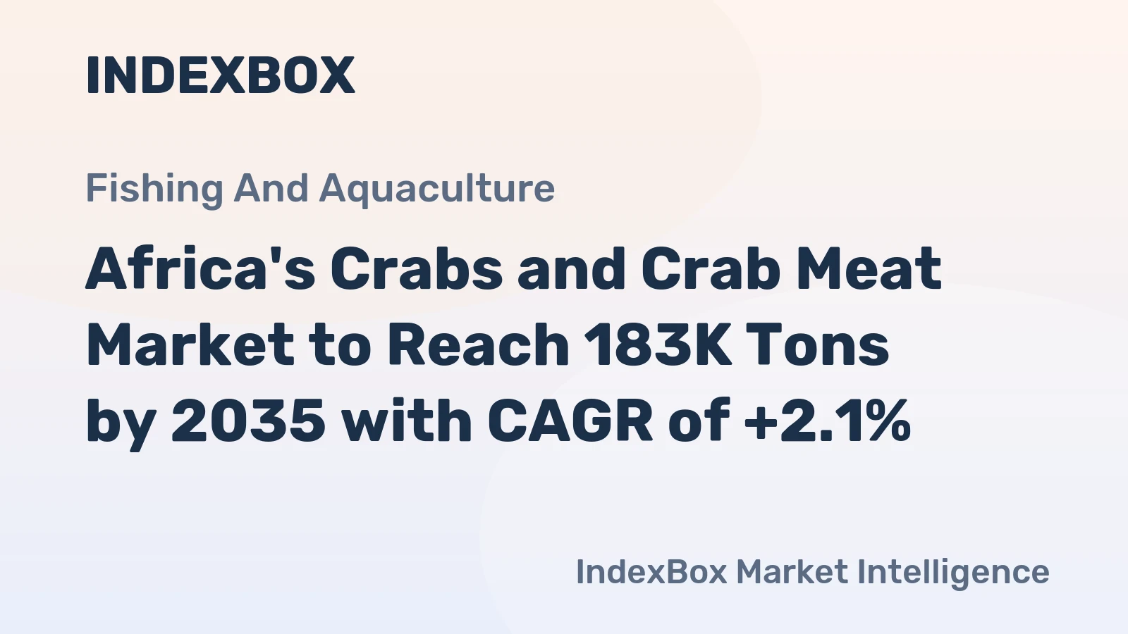 Africa's Crabs and Crab Meat Market to Reach 183K Tons by 2035 with CAGR of +2.1%