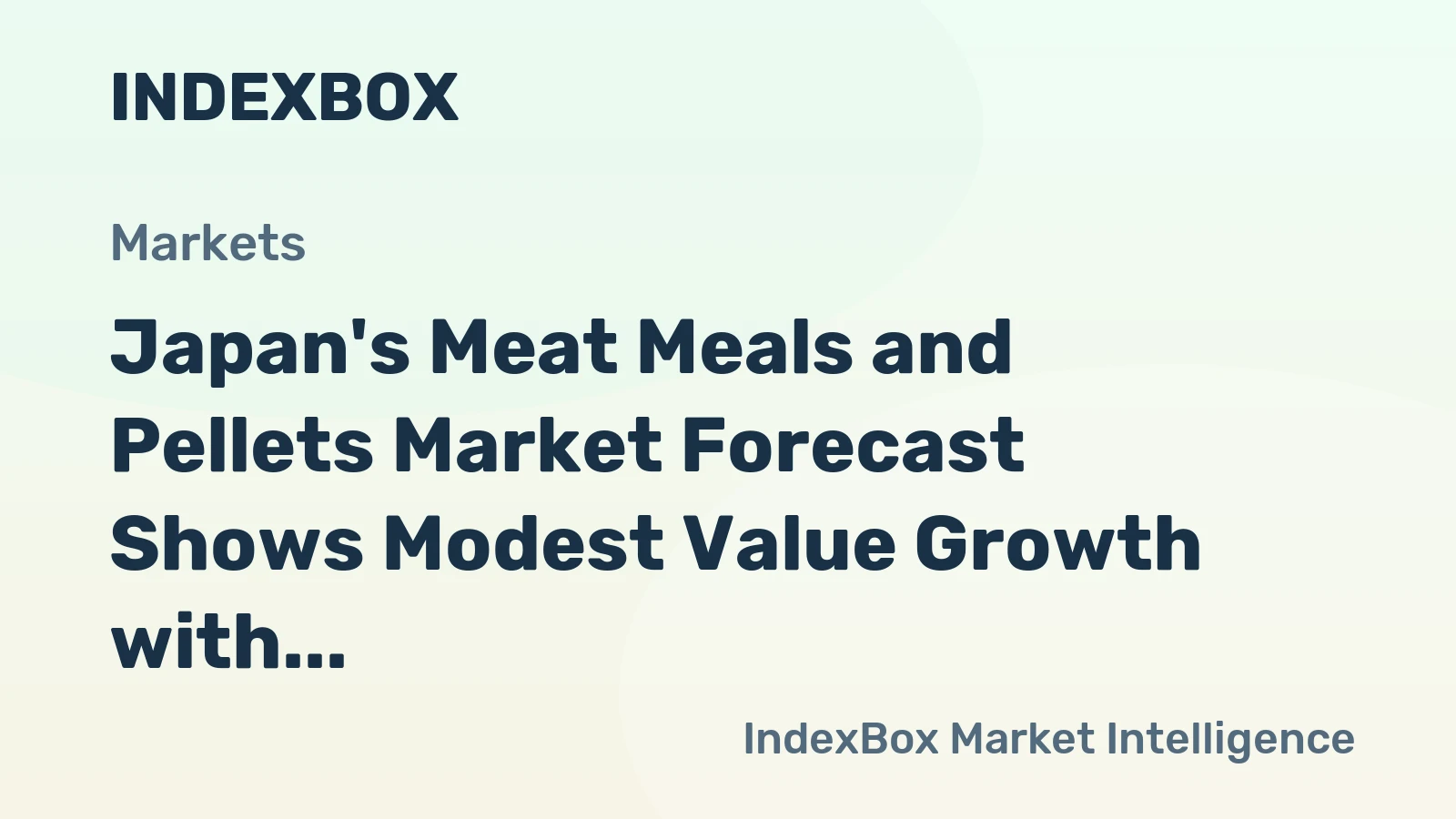 Japan's Meat Meals and Pellets Market Forecast Shows Modest Value Growth with 1.7% CAGR