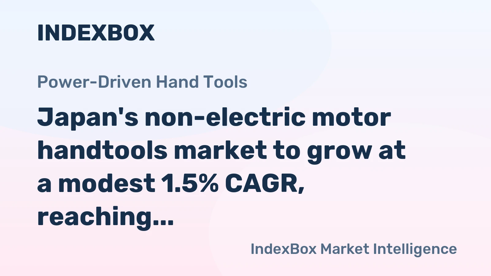 Japan's non-electric motor handtools market to grow at a modest 1.5% CAGR, reaching 1.9M units by 2035.