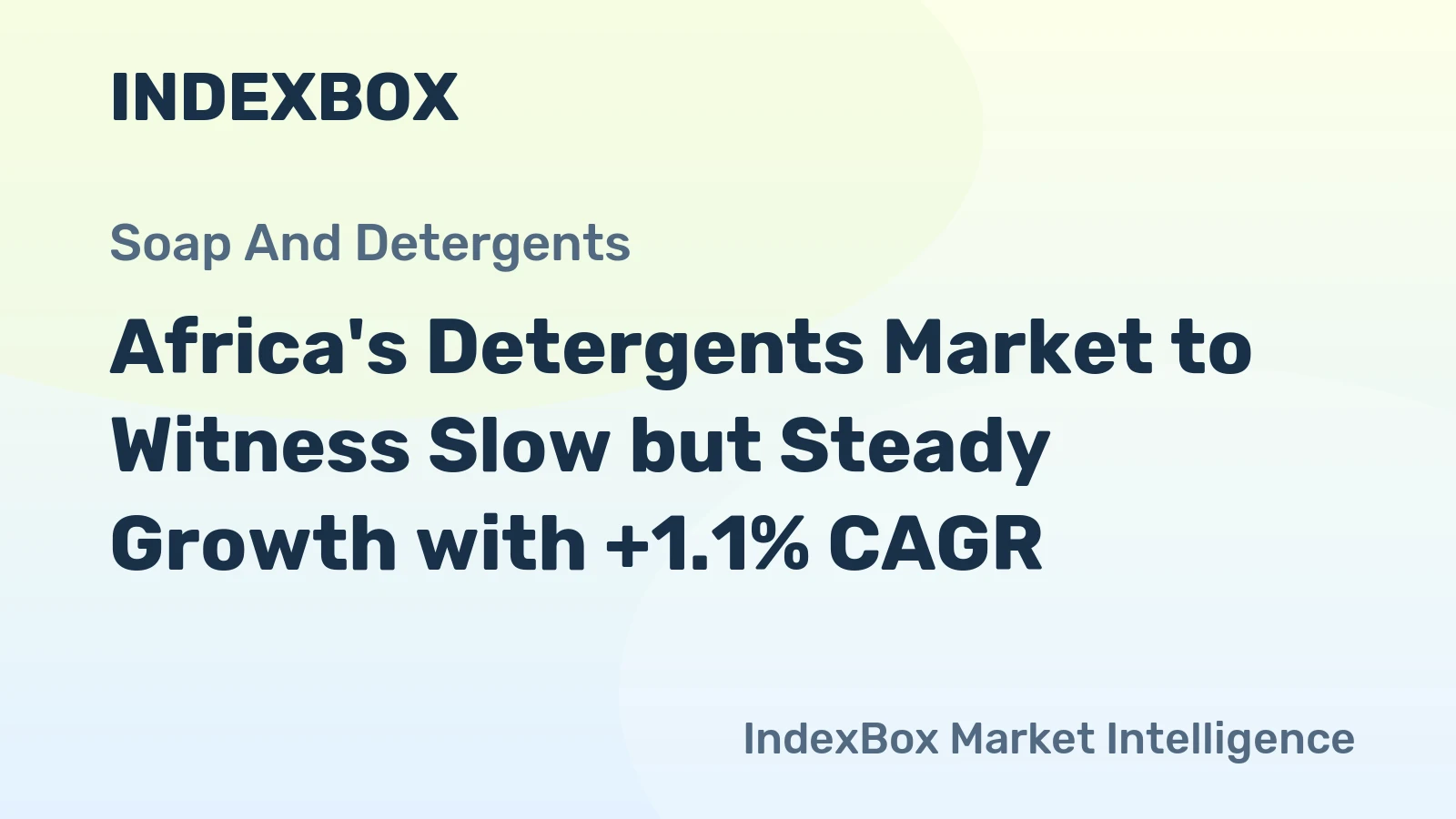Africa's Detergents Market to Witness Slow but Steady Growth with +1.1% CAGR