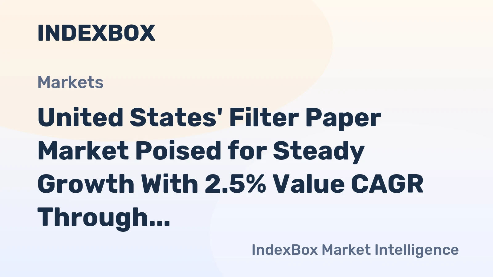 United States' Filter Paper Market Poised for Steady Growth With 2.5% Value CAGR Through 2035