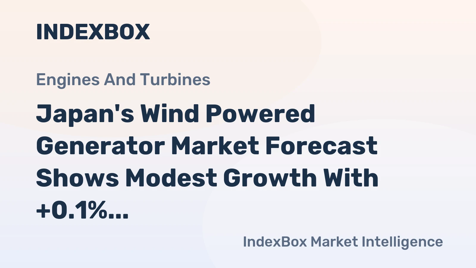 Japan's Wind Powered Generator Market Forecast Shows Modest Growth With +0.1% Volume CAGR Through 2035