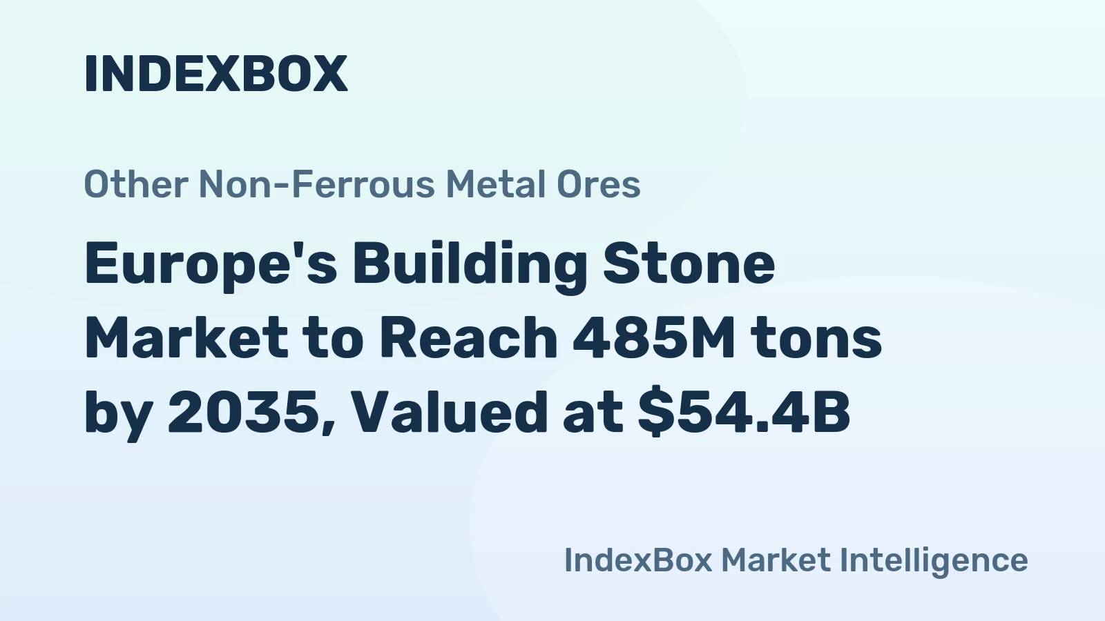 Europe's Building Stone Market to Reach 485M tons by 2035, Valued at $54.4B
