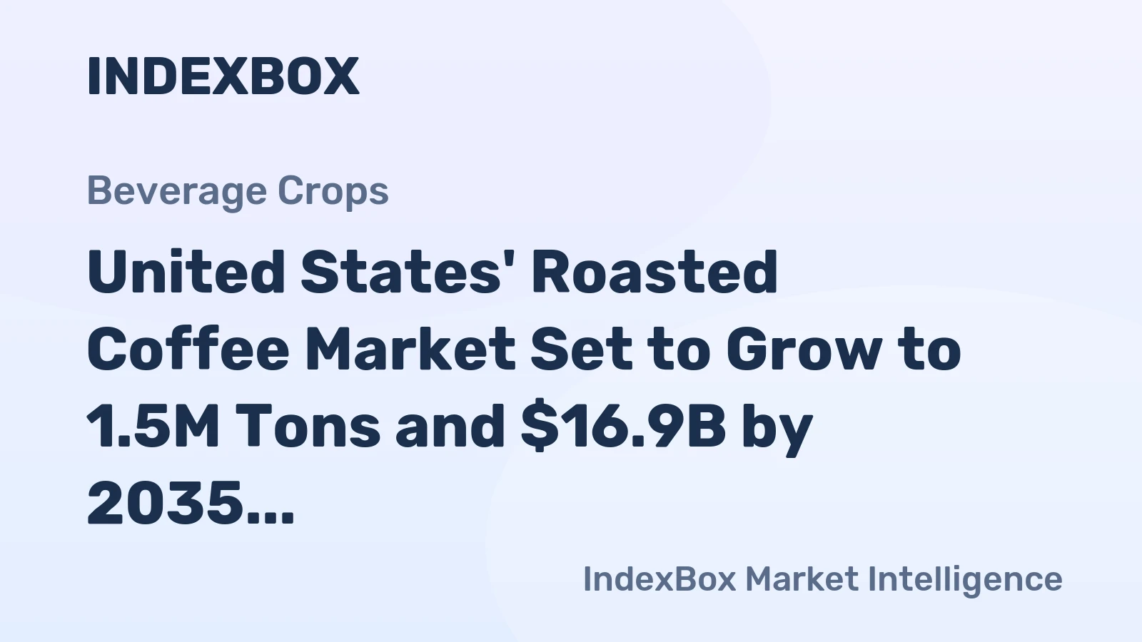United States' Roasted Coffee Market Set to Grow to 1.5M Tons and $16.9B by 2035