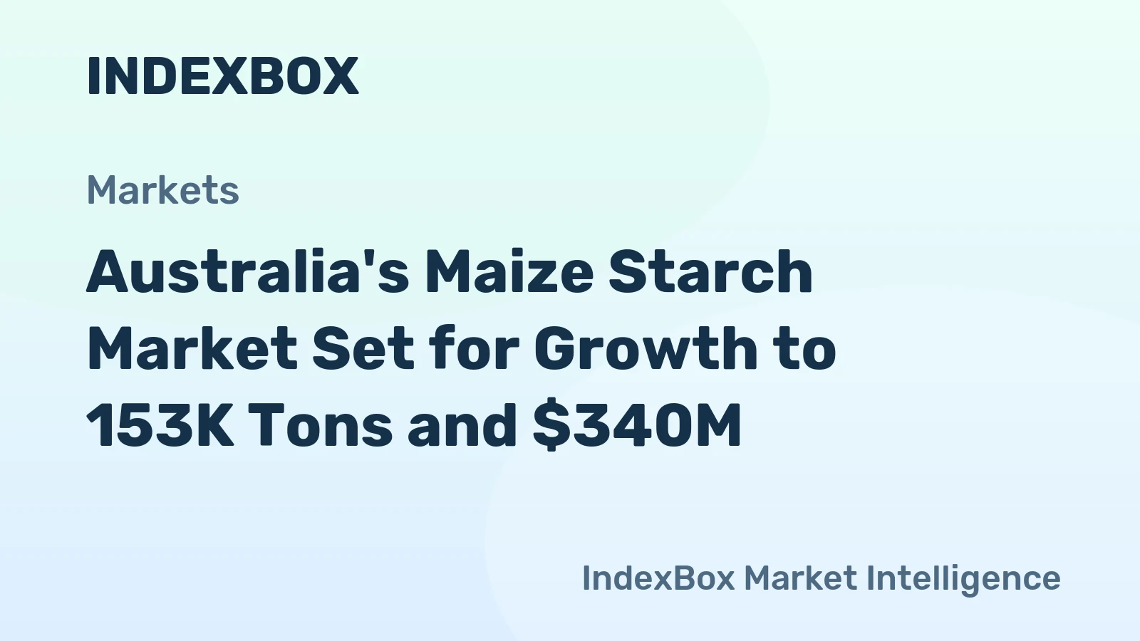 Australia's Maize Starch Market Set for Growth to 153K Tons and $340M
