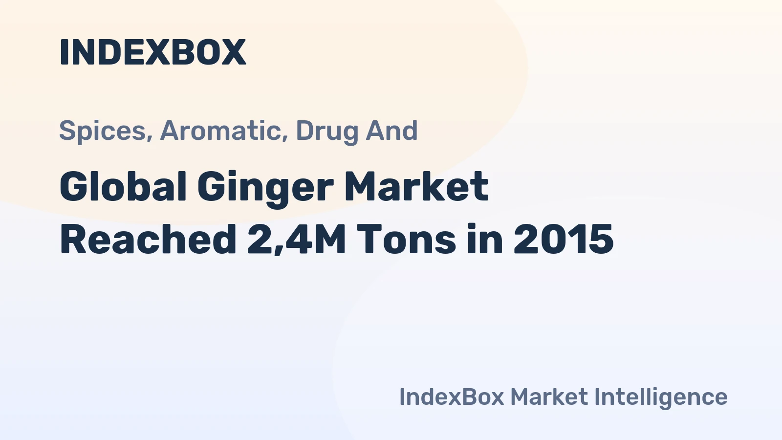 Global Ginger Market Reached 2,4M Tons in 2015