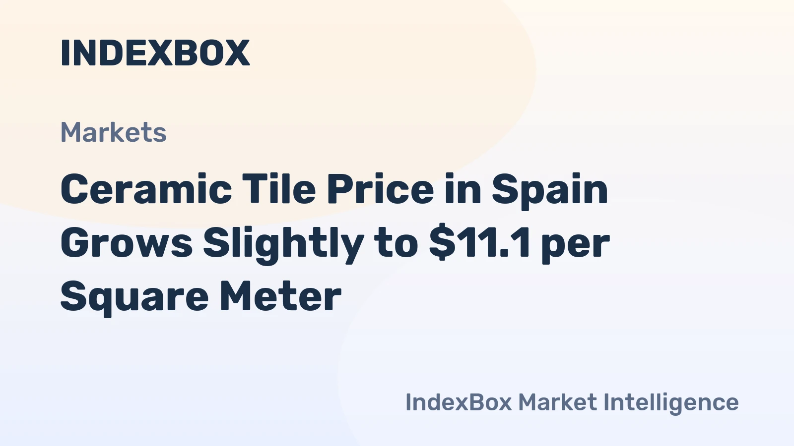 Ceramic Tile Price in Spain Grows Slightly to $11.1 per Square Meter