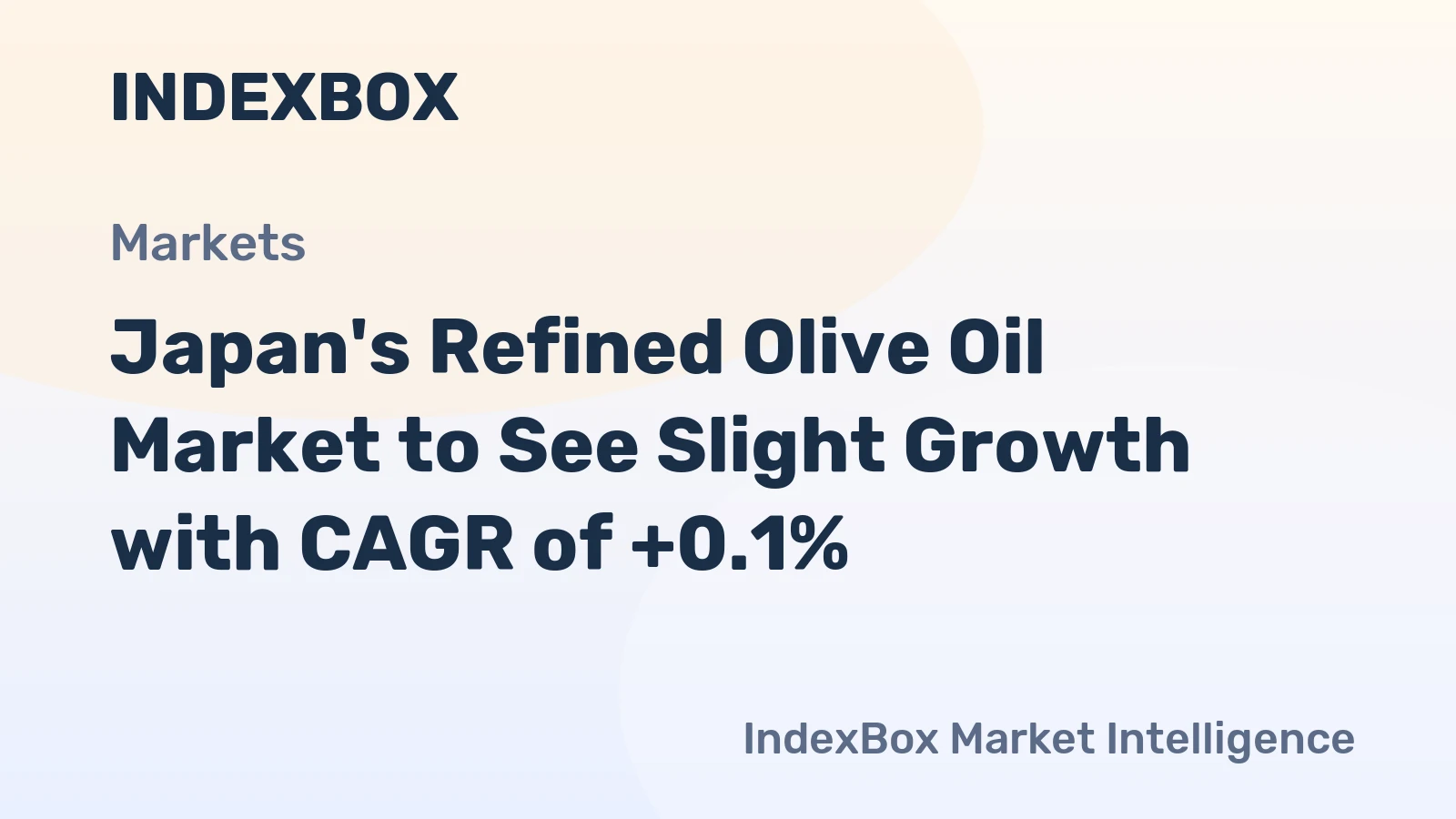 Japan's Refined Olive Oil Market to See Slight Growth with CAGR of +0.1%